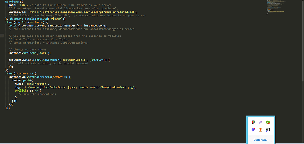 Save button - jquery - WebViewer - Apryse Community