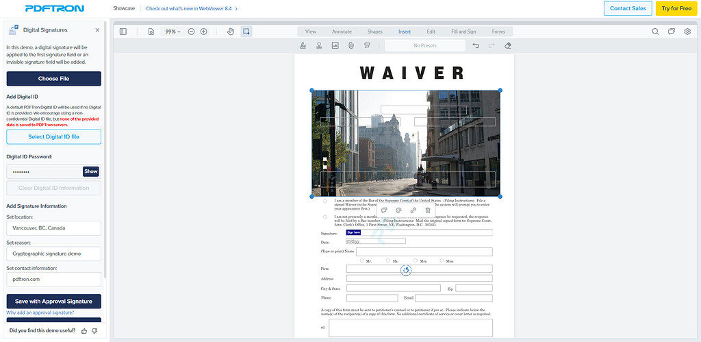 Image Annotations Are Under Form Field Webviewer Apryse Community 