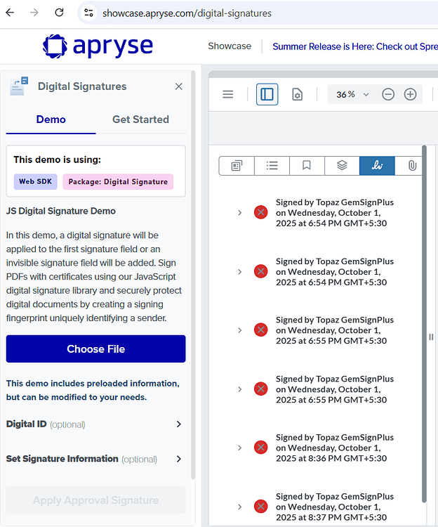 Digital Signatures Showing as Corrupted in WebViewer v11.7.1 and Demo Site - Apryse SDK - Apryse ...