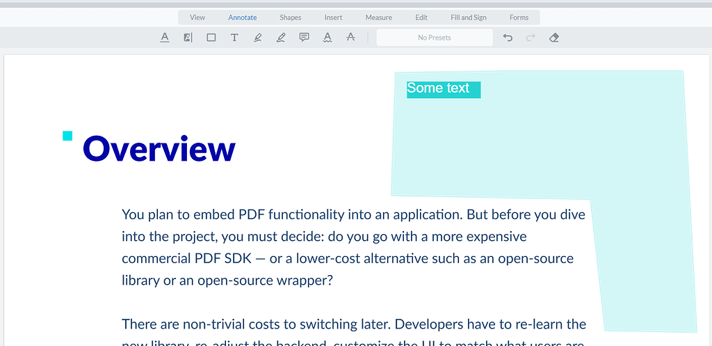 Polygon with text - WebViewer - Apryse Community