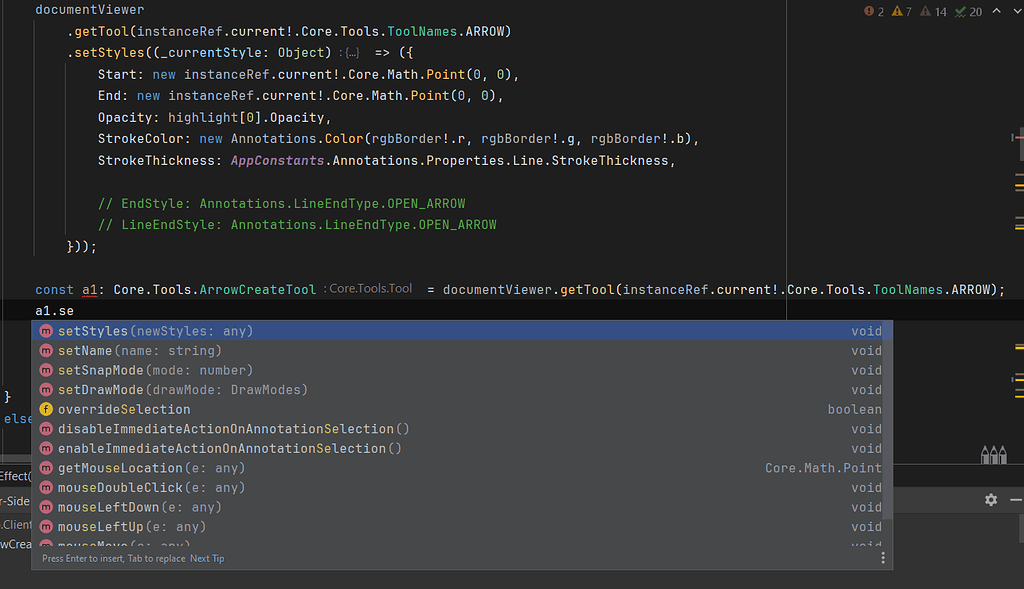 How to provide EndStyle by drawing Arrow? - WebViewer - Apryse Community